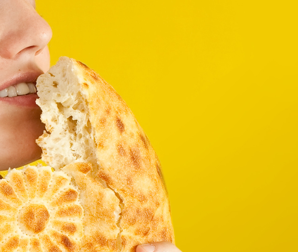 baker is smelling fresh loaf - NomNomenon